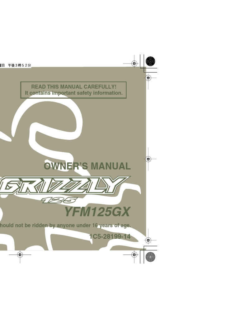 Grizzly | PDF | Brake | Carburetor