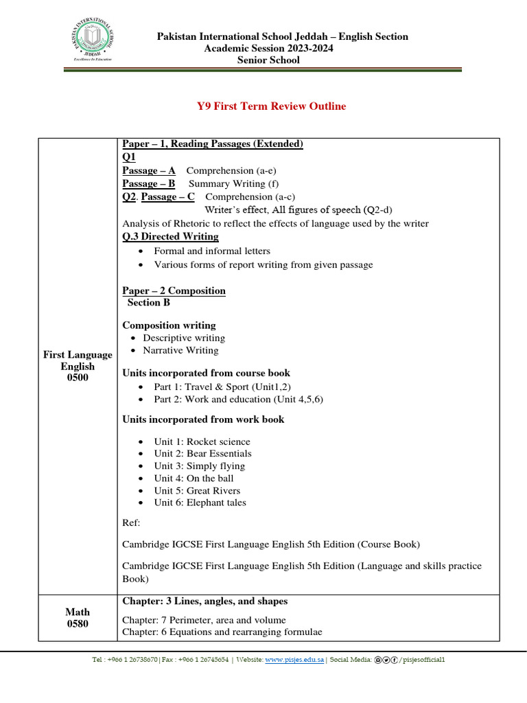 Y9 Syllabus Outline 2023-2024 | PDF | Hadith | Abrahamic Religions