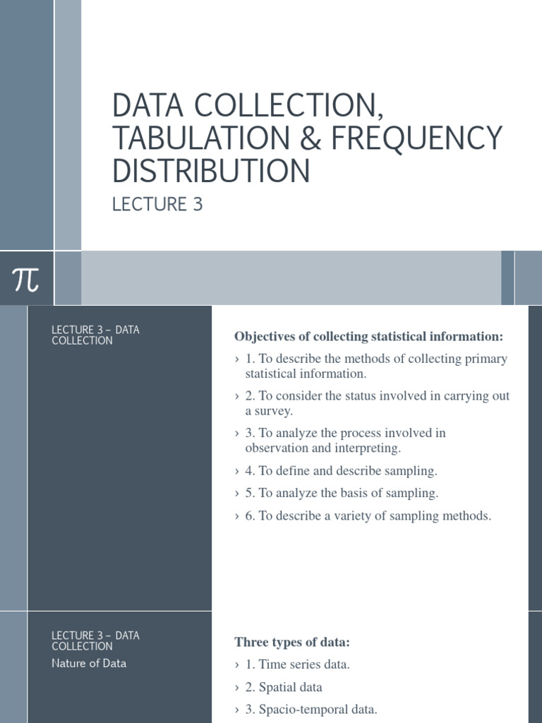 LEC3 Data Collection, Tabulation and Frequency Distribution | PDF ...