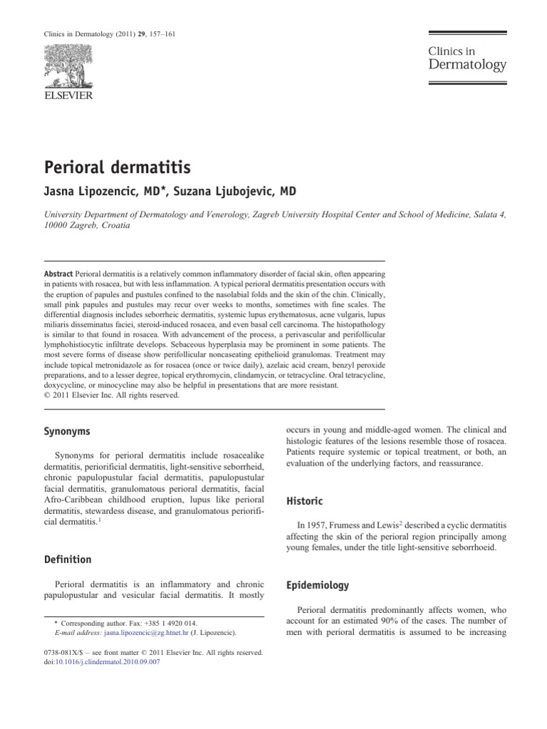 Perioral Dermatitis 2011 | PDF | Dermatitis | Topical Medication