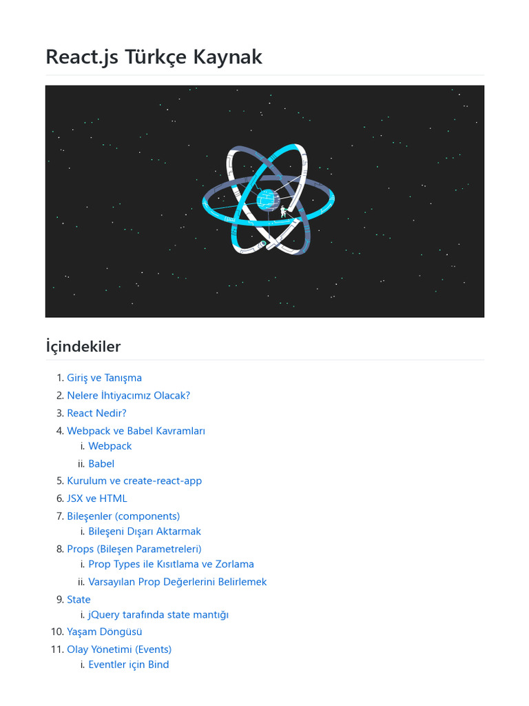 React - Js Türkçe Kaynak | PDF