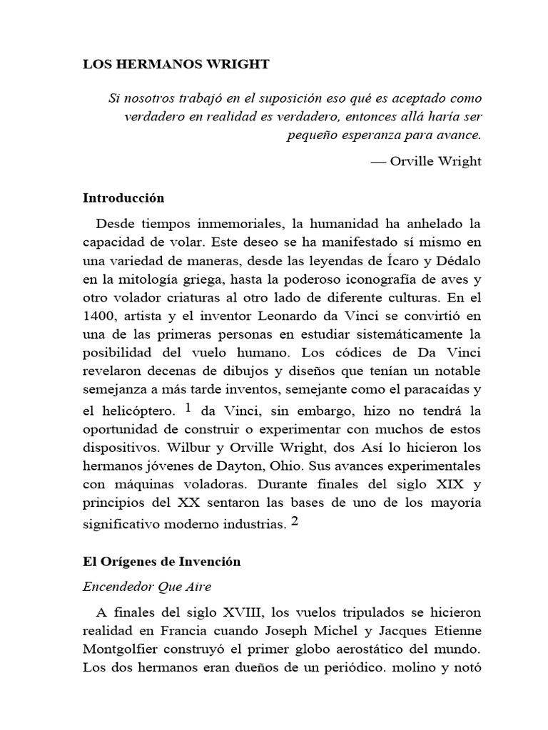 Wright - Brothers PDF Eng | PDF | Dirigible | Los hermanos Wright