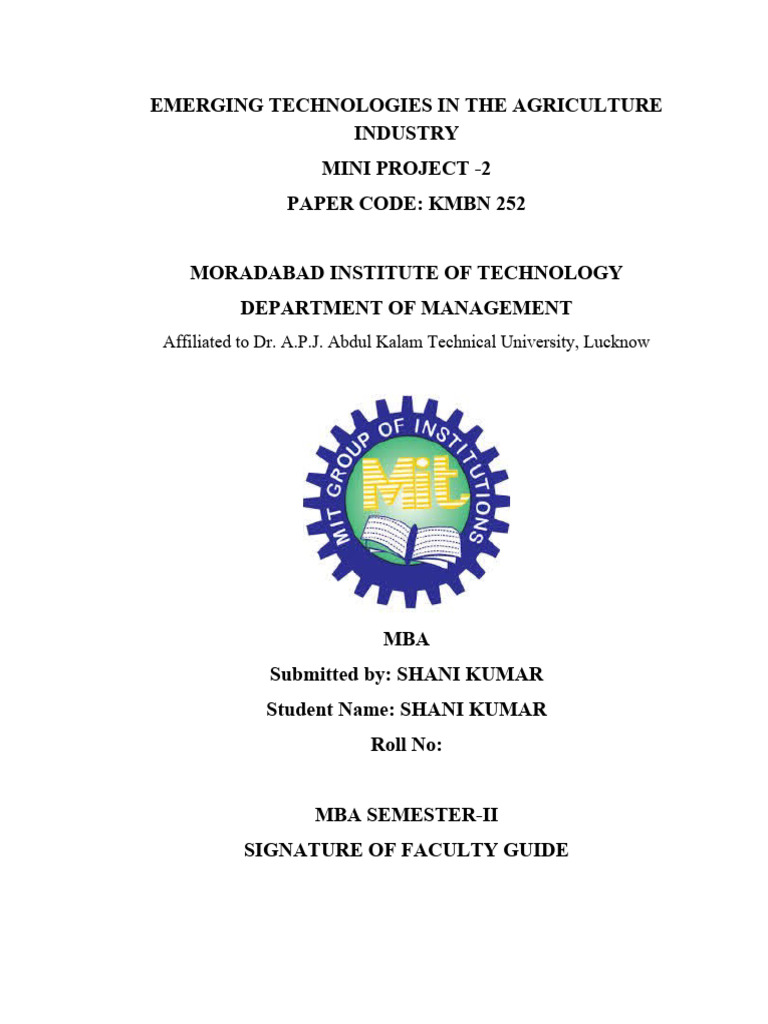 Agriculture Industry by Shani Kumar | PDF | Agriculture | Pesticide