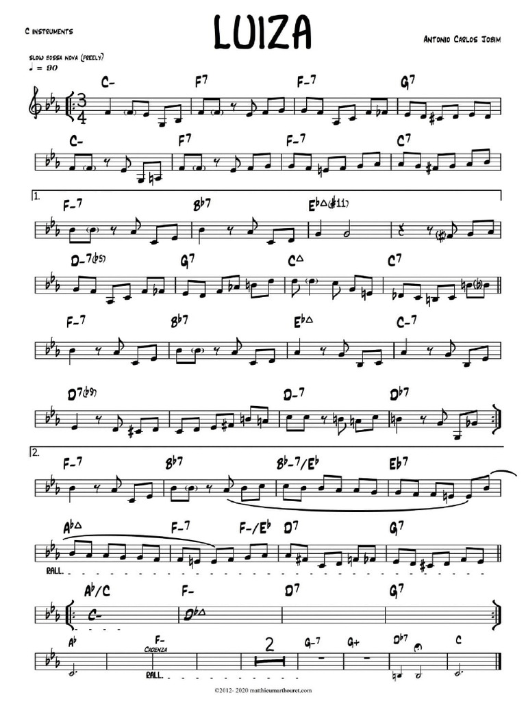 luiza - tom jobim | PDF