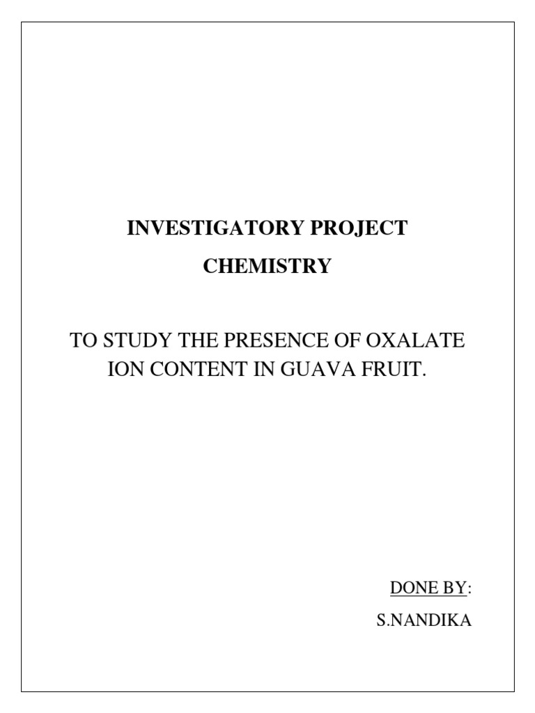 Chem Project | PDF | Titration | Chemistry
