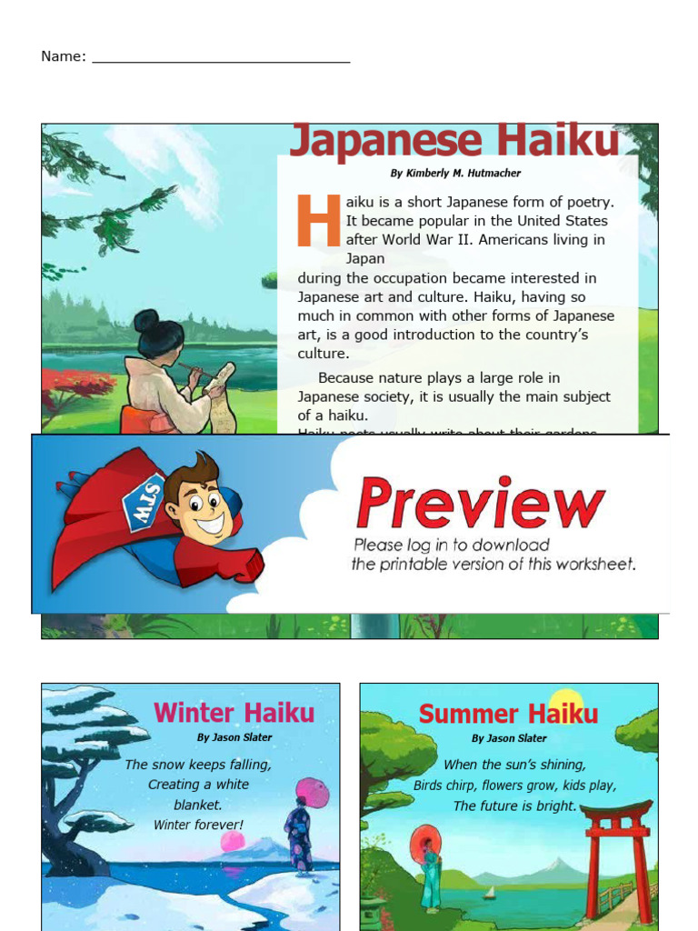 4th Haiku Poems | PDF | Haiku | Poetry