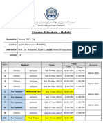 UOB Course Schedule | PDF