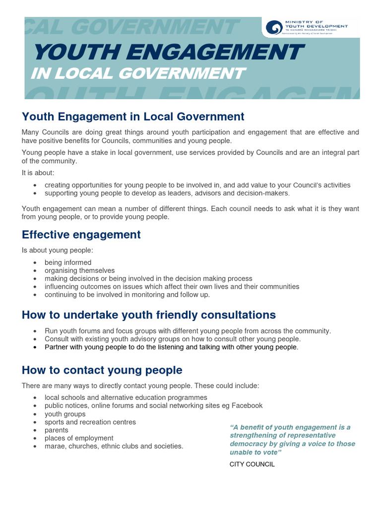 Youth Engagement in Local Government | PDF | Decision Making | Youth