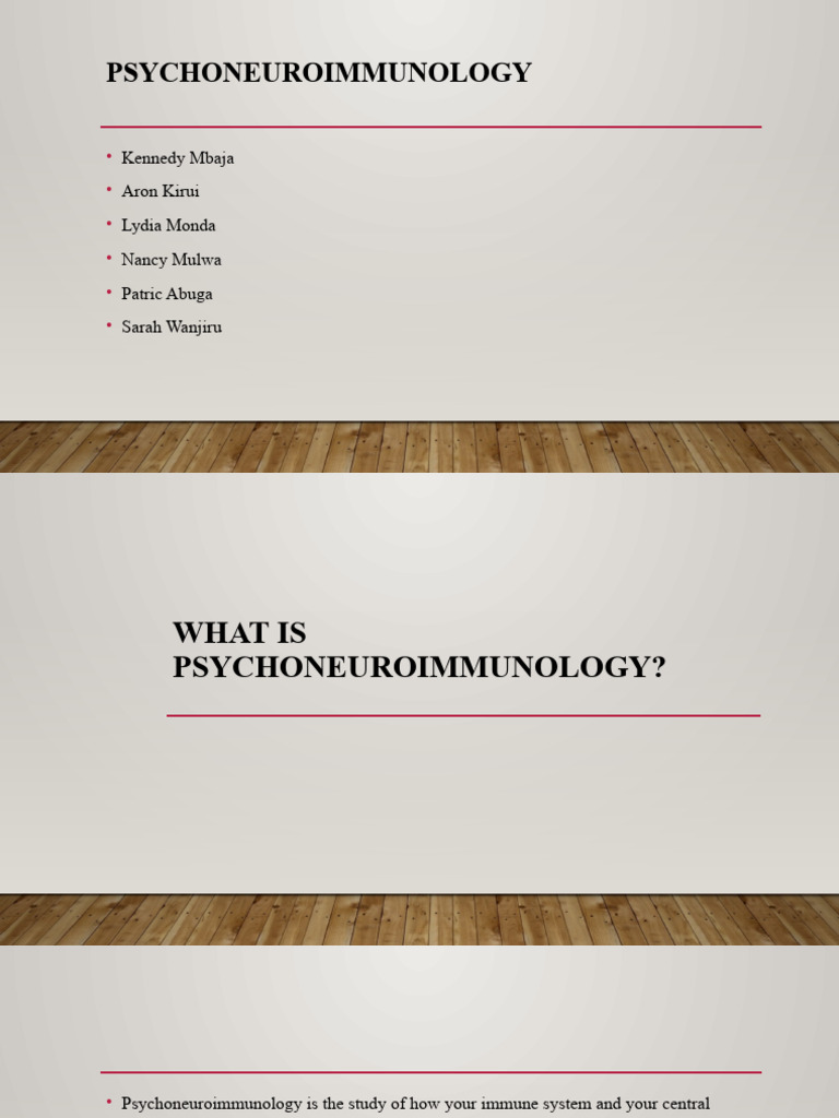 Psycho Neuro Immunology | PDF | Stress (Biology) | Immune System