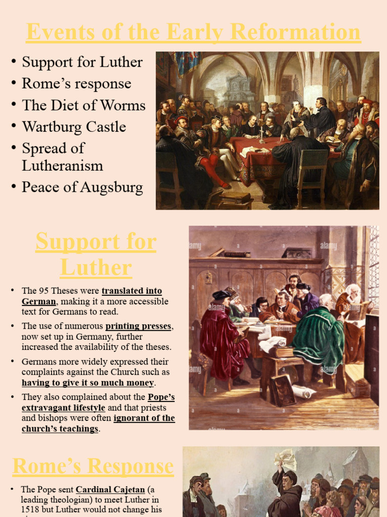 Events of The Early Reformation | PDF | Martin Luther | Pope