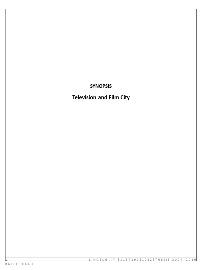 Lingesh - Television and Film City | PDF | Human Communication ...
