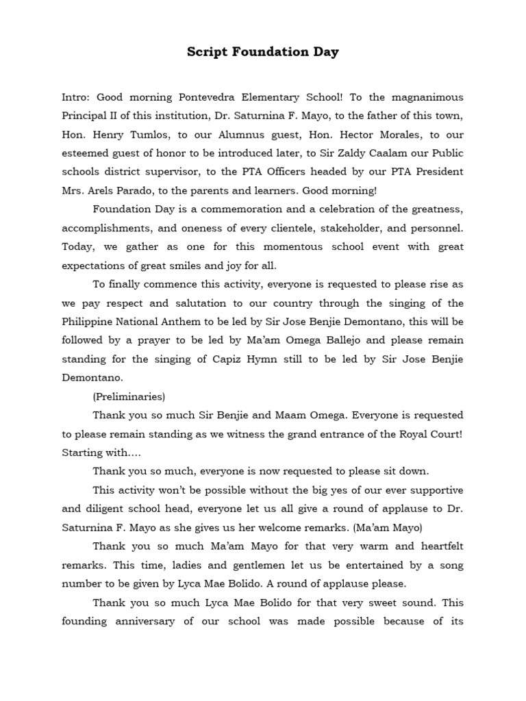 Script Foundation Day | PDF