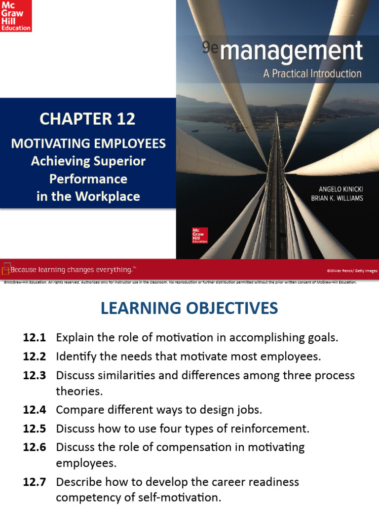 Kinicki - 9e - ch12 MOTIVATING EMPLOYEES Achieving Superior Performance ...