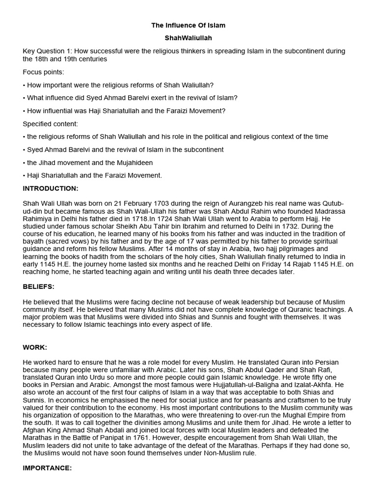 The Influence of Islam | PDF | Jihad | Monotheistic Religions