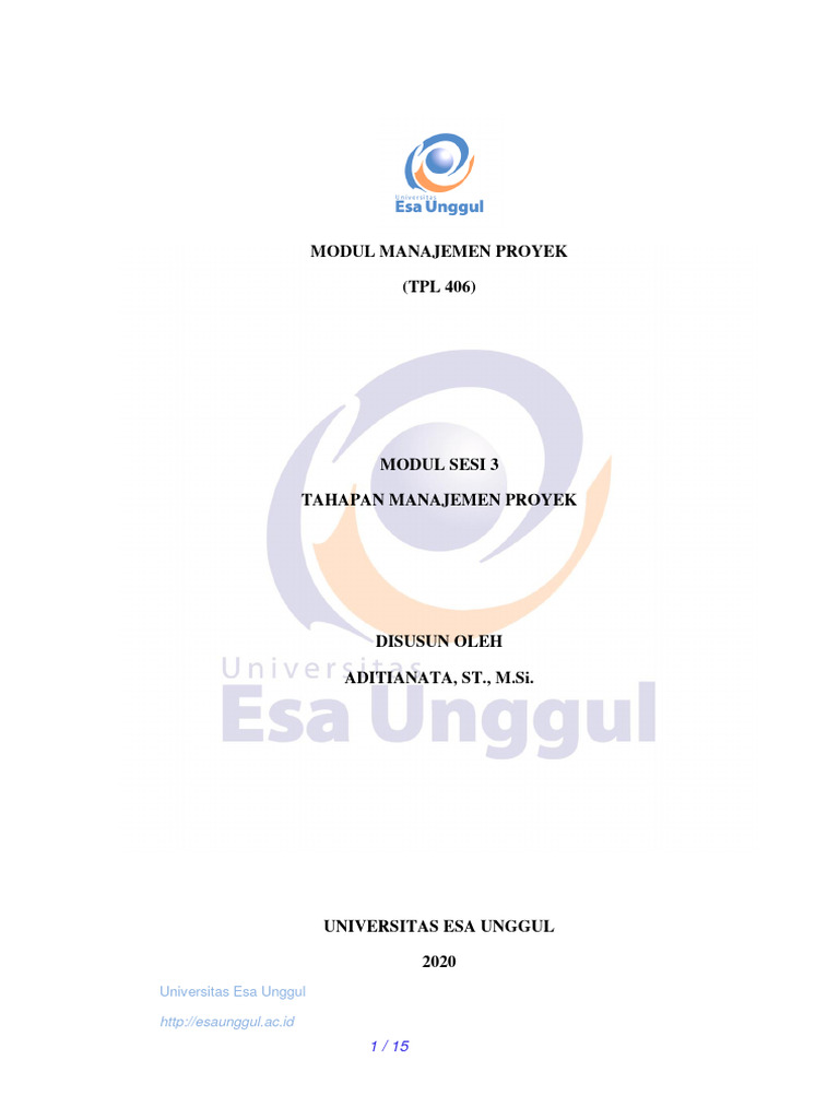 Modul Manajemen Proyek - Sesi 03 | PDF