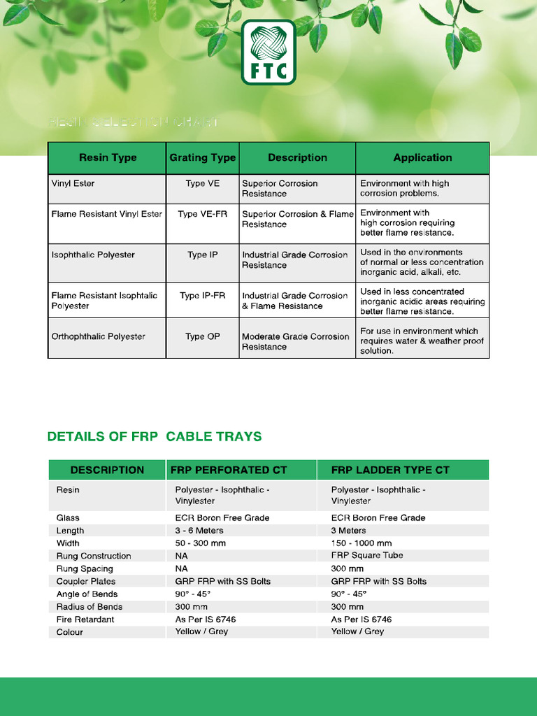 FRP Cable Tray - Catalogue | PDF | Fibre Reinforced Plastic | Building ...