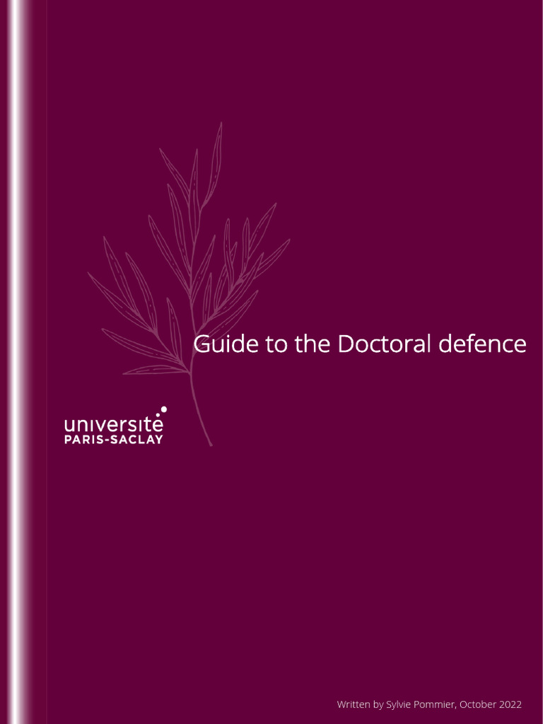 Guide To The Doctoral Defense | PDF | Thesis | Doctor Of Philosophy