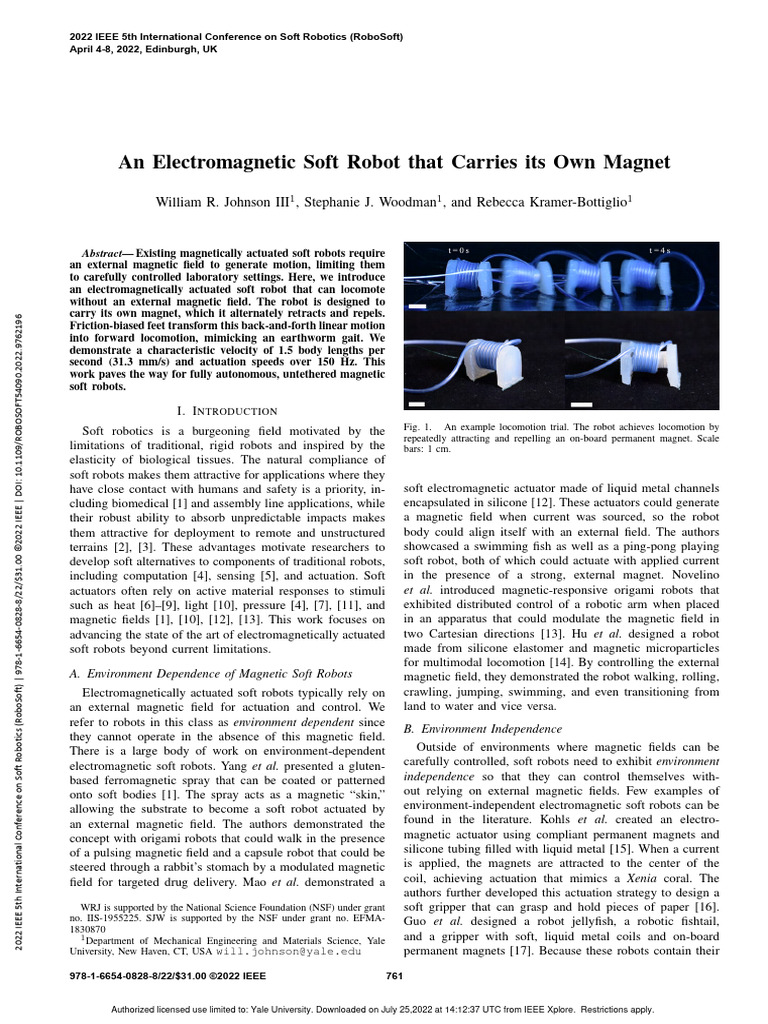 Johnson Et Al. - 2022 - An Electromagnetic Soft Robot That Carries Its ...
