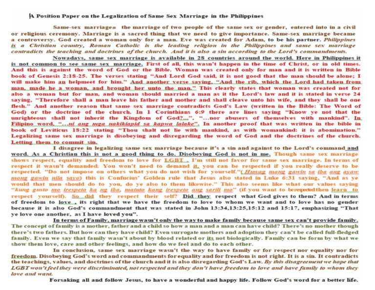 Sample Position Paper | PDF