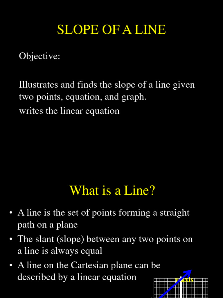 Slope of A Line | PDF | Slope | Line (Geometry)