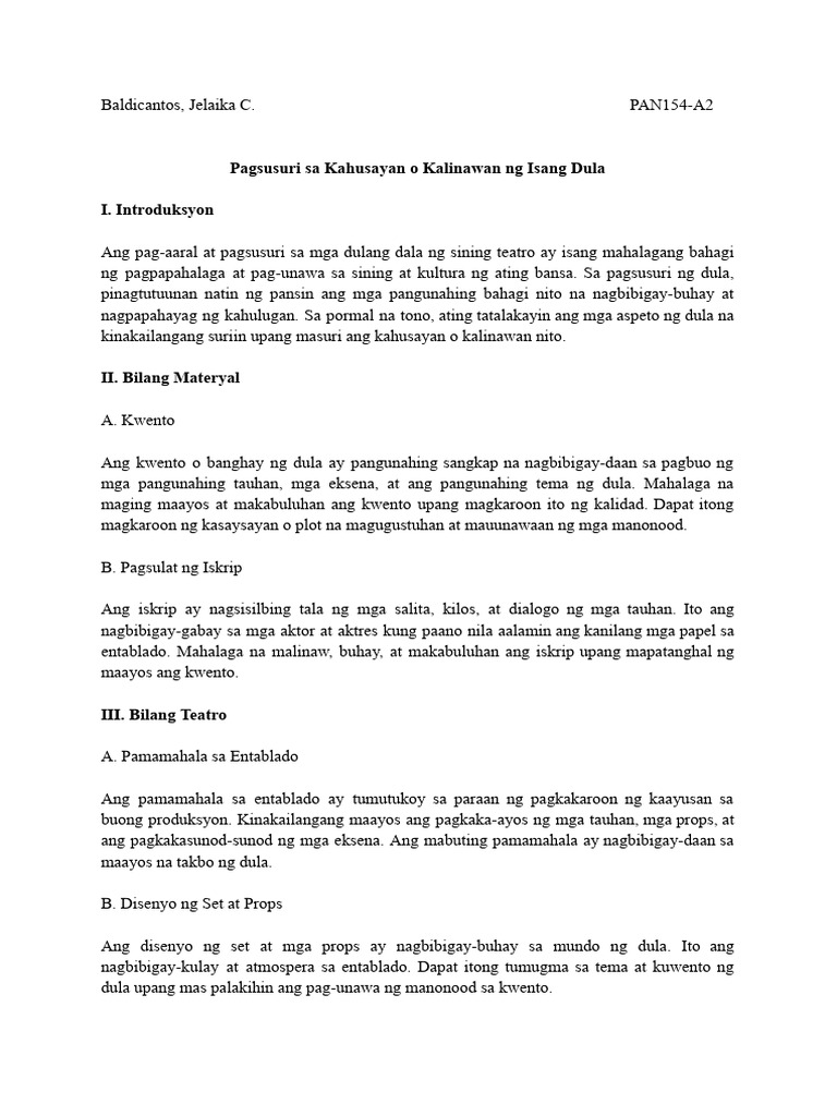 Baldicantos Jelaika C WRITTEN REPORT | PDF