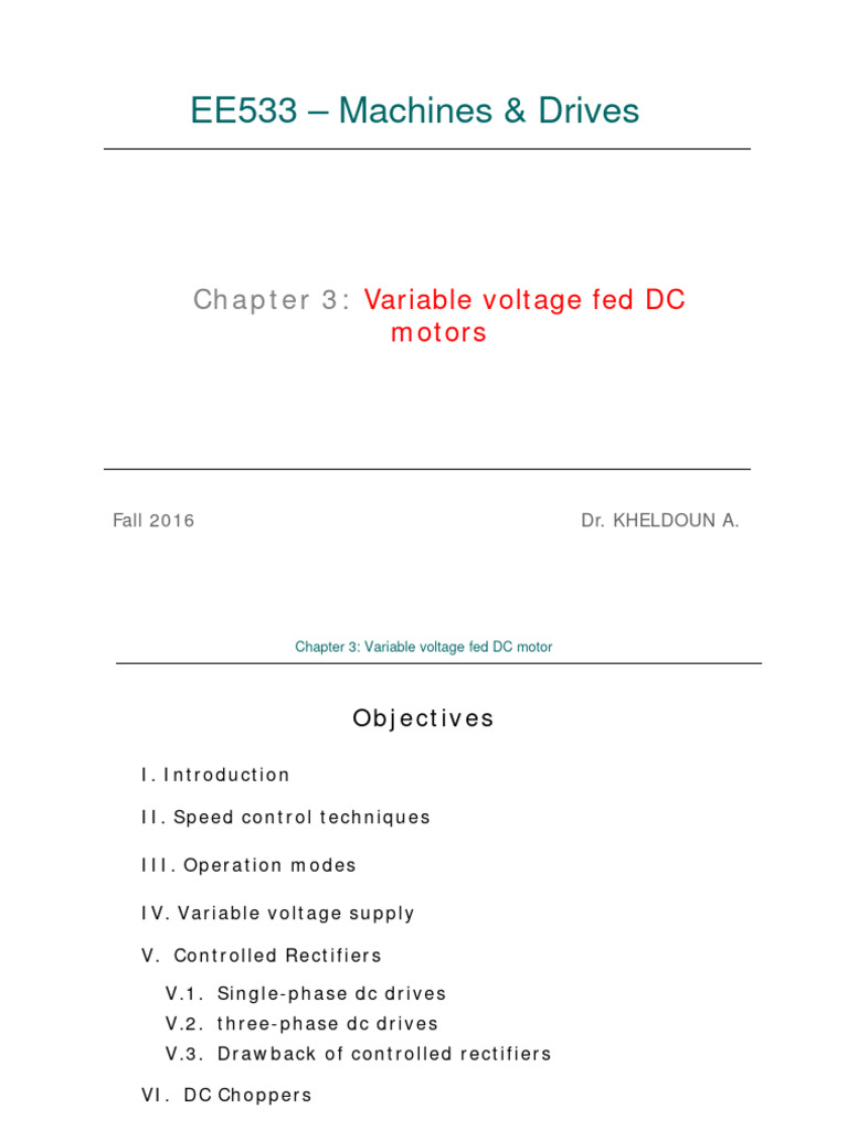 Chapter 3-Open Loop DC Motor Control | PDF | Rectifier | Electric Motor