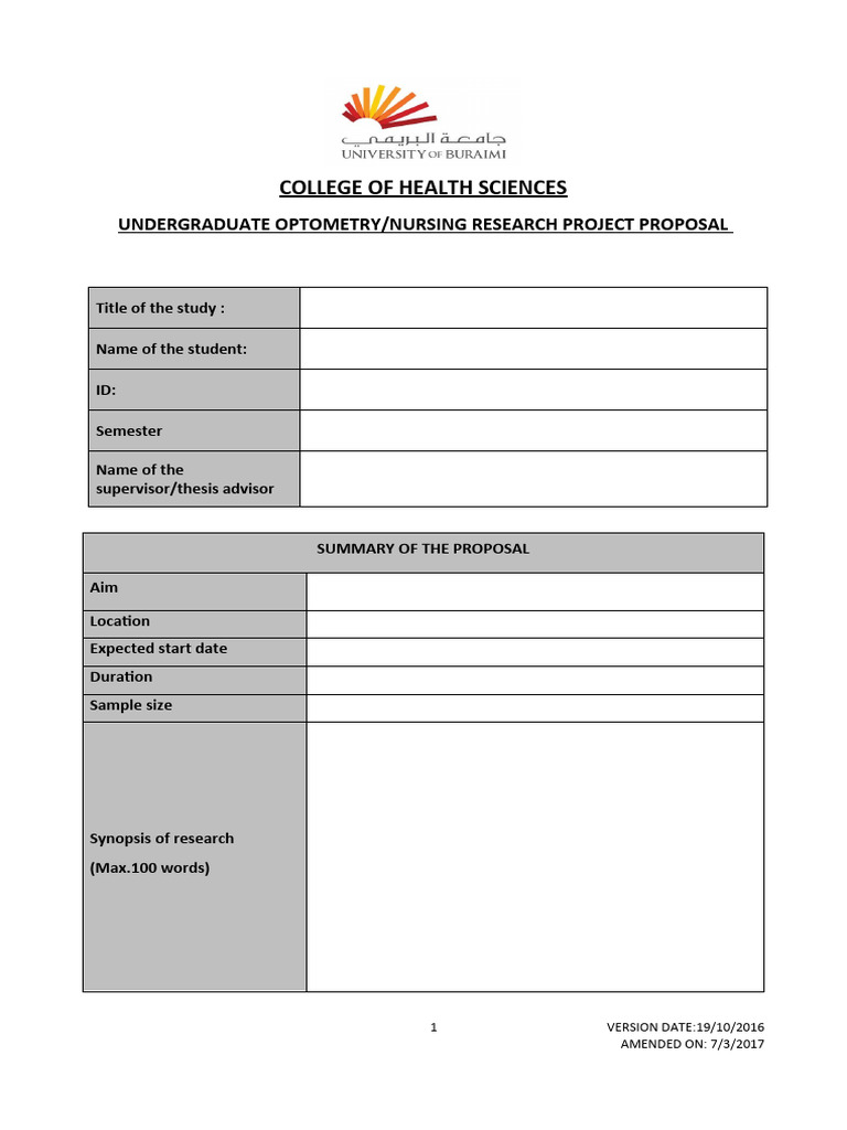 Appendix - 6 - Research Project I - Proposal - Template - RP-I | PDF ...