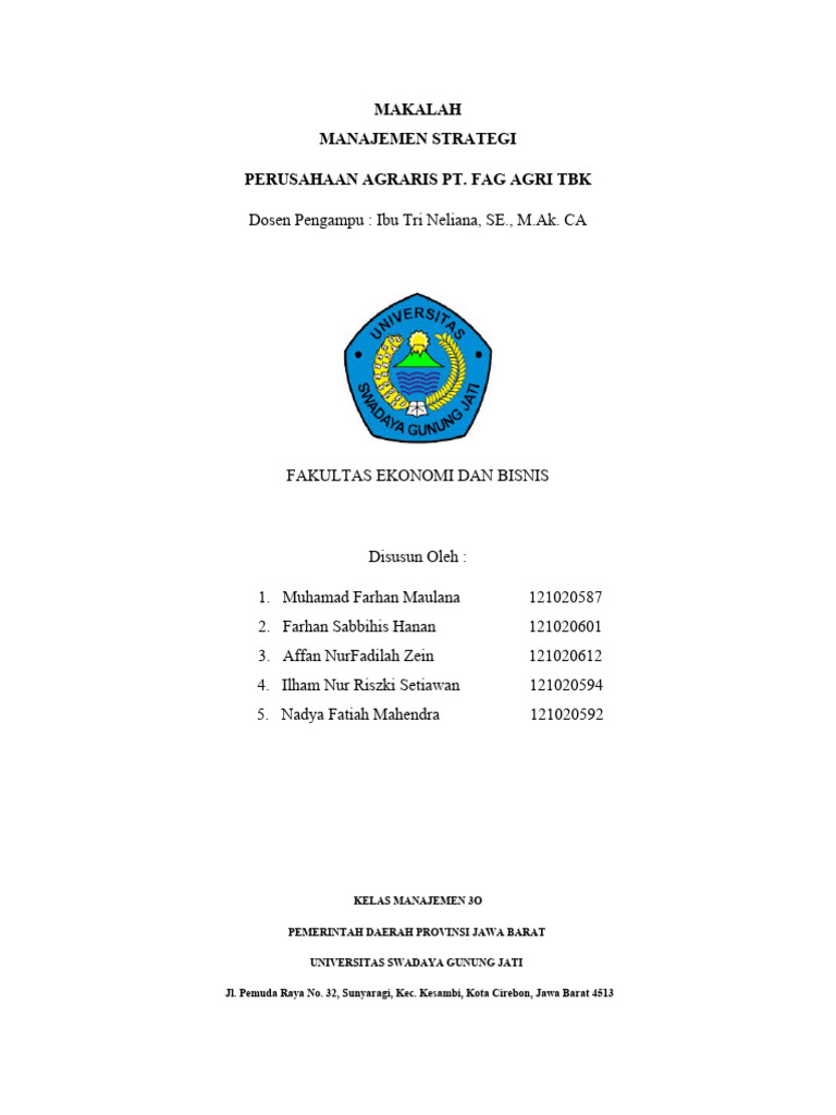 MENSTRA Kelompok Perusahaan Agraris | PDF | Bisnis