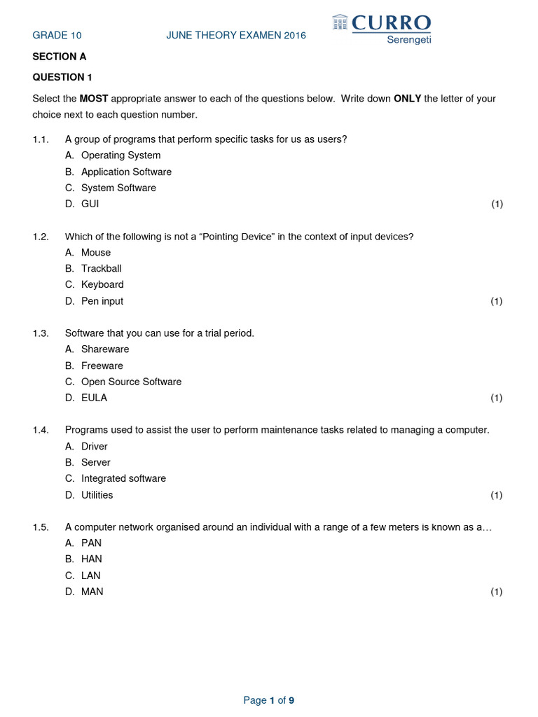 Cat Gr10 Theorypaper June2016 Exam Mrs VD Westhuizen | Download Free ... Cat Gr10 Theorypaper June2016 Exam Mrs VD Westhuizen | Download Free ...