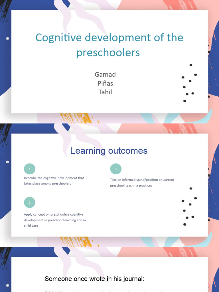 Cognitive Development of The Preschoolers Presentation WPS Office | PDF ...