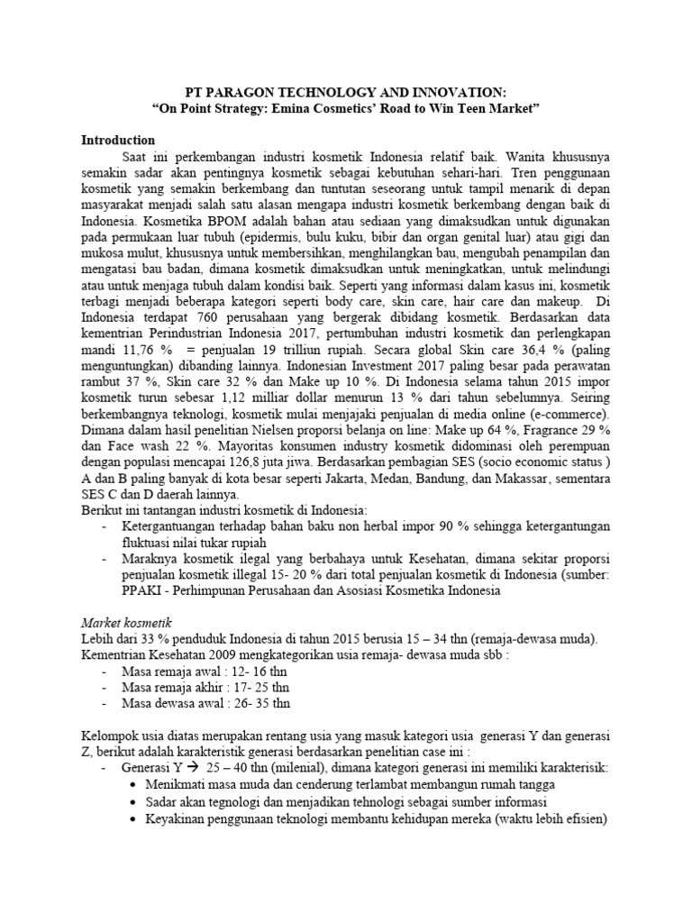 Marketing Digital - Marketing Plan PT Paragon Tech - Final | PDF