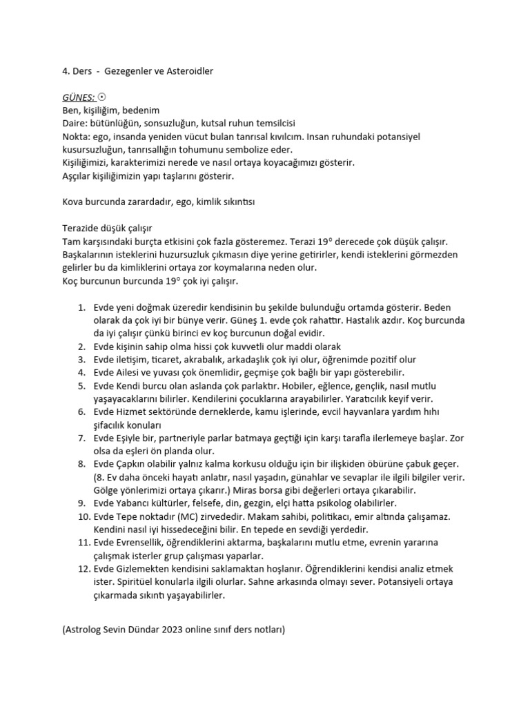 4.ders Online Sinif Ders Notlari | PDF