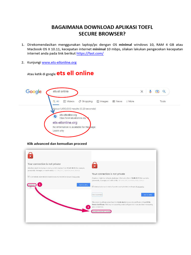 Cara Download Aplikasi TOEFL Secure Browser | PDF | Karier ...