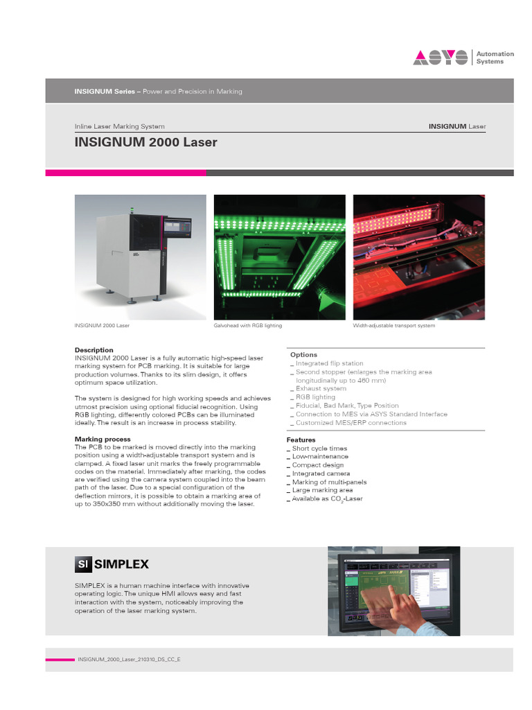 INSIGNUM 2000 Laser 210310 DS CC E | PDF | Printed Circuit Board ...
