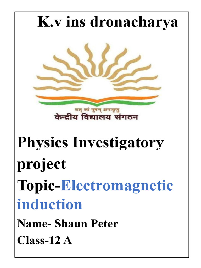 K.V Ins Dronacharya: Electromagnetic Induction | PDF | Technology ...