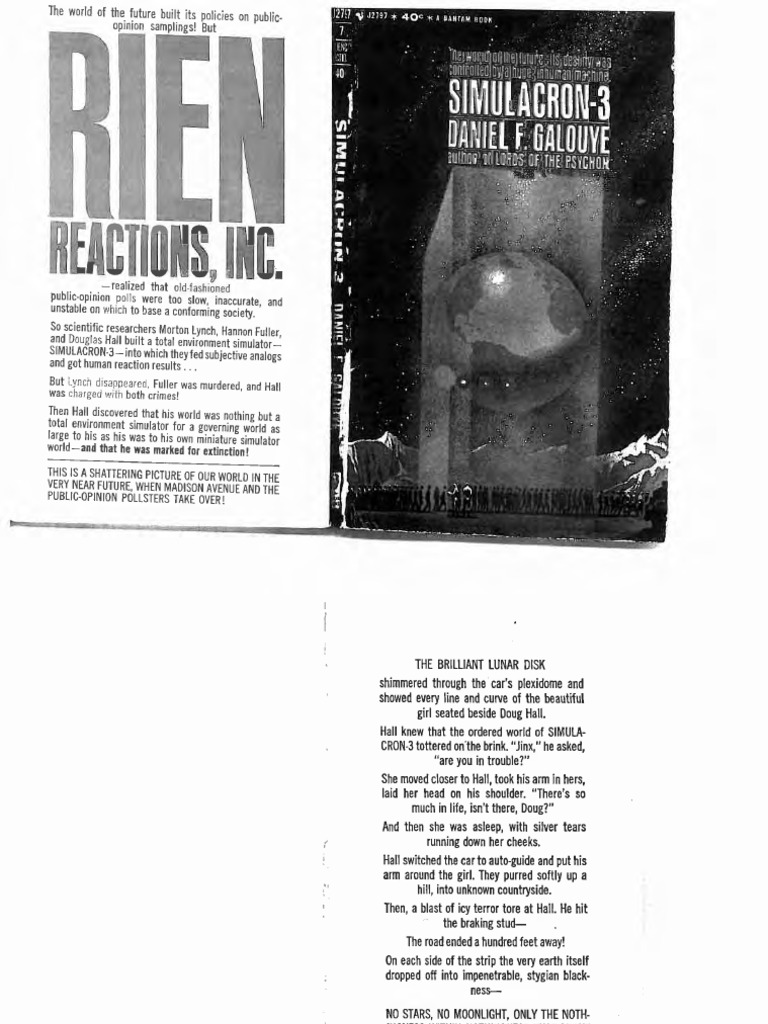 Daniel F. Galouye - Simulacron-3 (A.k.a. Counterfeit World) - Bantam Books (1964) | PDF