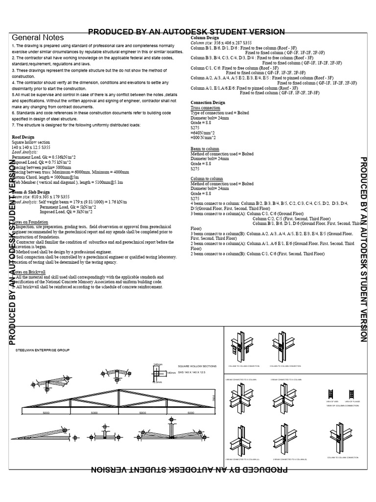 General Notes and Detailing-Model | PDF | Truss | Geotechnical Engineering