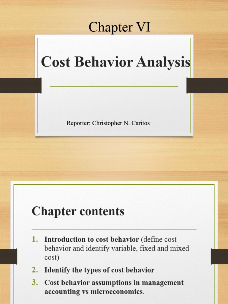 Cost Behavior Analysis | Download Free PDF | Cost | Microeconomics