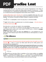 Paradise Lost Reading Guide | PDF | Adam And Eve | Paradise Lost