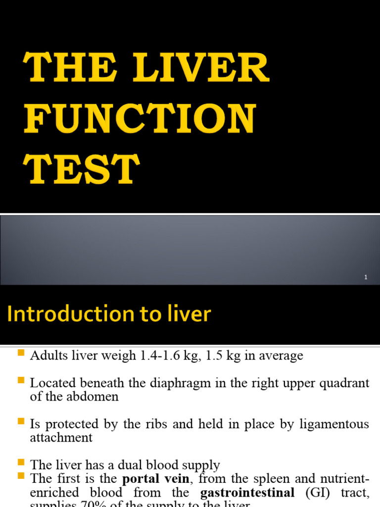 Liver Function Test | PDF | Liver | Hepatitis