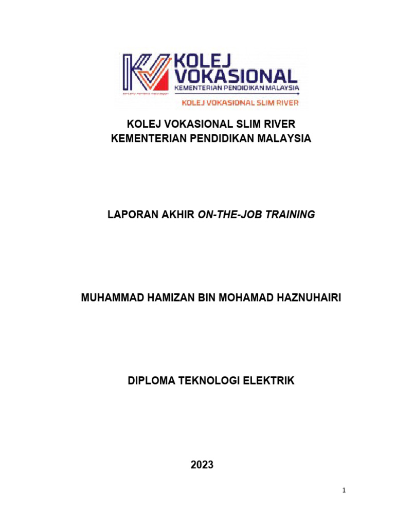 Cover Hardbound Ojt | PDF