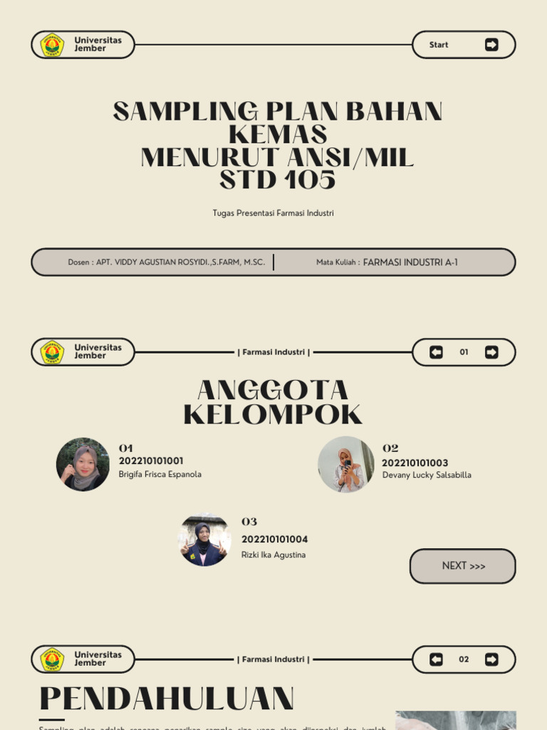 A - Kelompok 1 - Sampling Plan Bahan Kemas | PDF