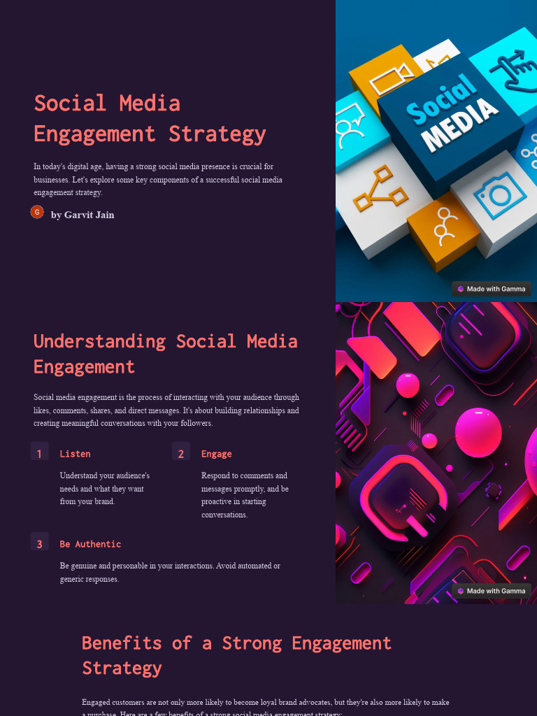 Social Media Engagement Strategy | PDF | Popular Culture & Media ...