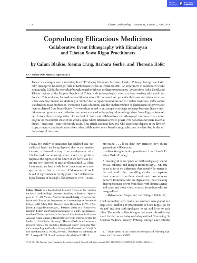 Tibetan Sowa Rigpa | Download Free PDF | Anthropology | Ethnography