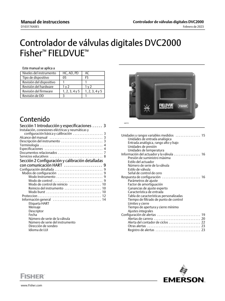 Instruction Manual Controlador de V Lvulas Digitales dvc2000 Fisher Fieldvue dvc2000 Digital ...