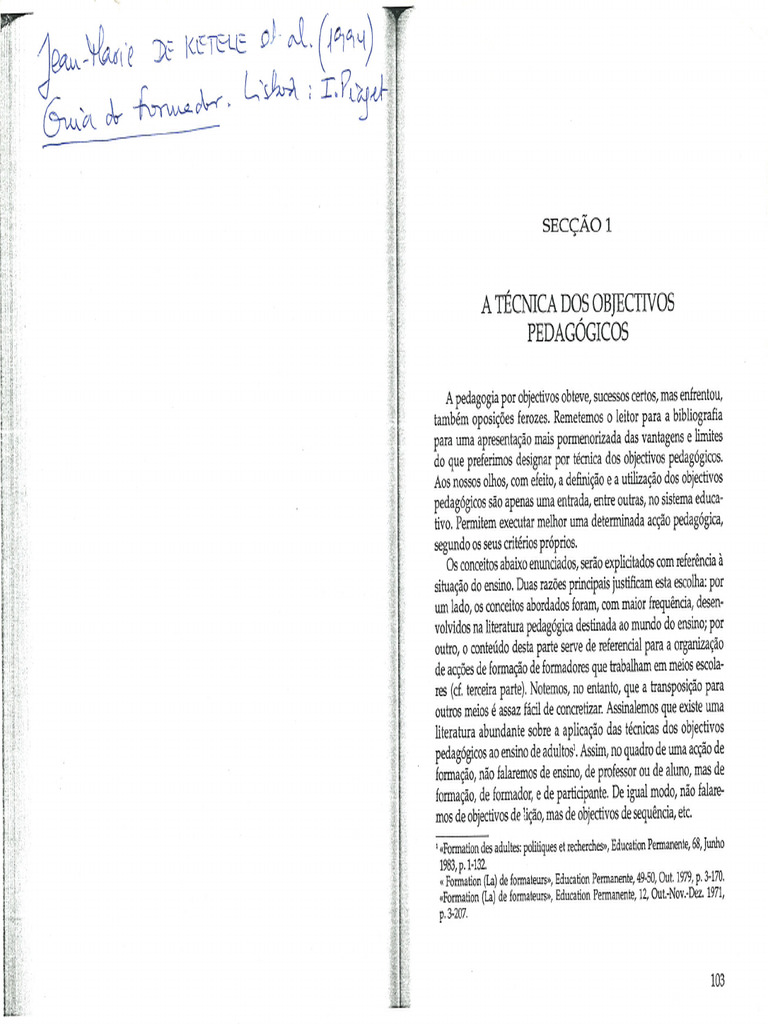 Ketele 1994 Guia Do Formador Rotated | PDF