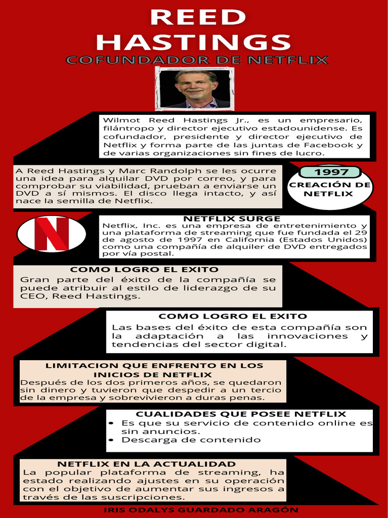 Infografías Sobre Los Empresarios Reed Hastings, Richard y Maurice ...