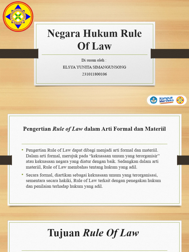 Negara Hukum Rule of Law | PDF