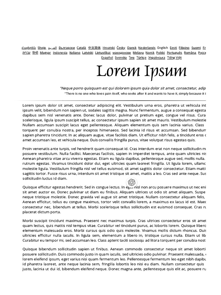 Lorem Ipsum - All The Facts - Lipsum Generator4 | PDF