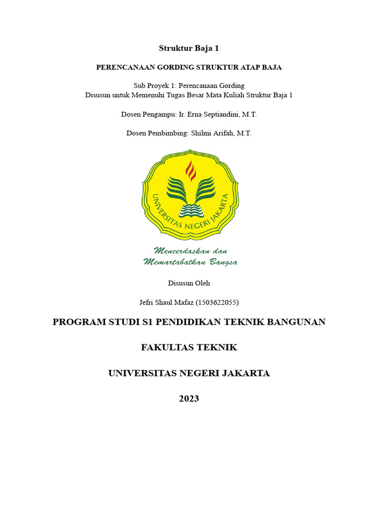 Struktur Baja 1 Jefri | PDF